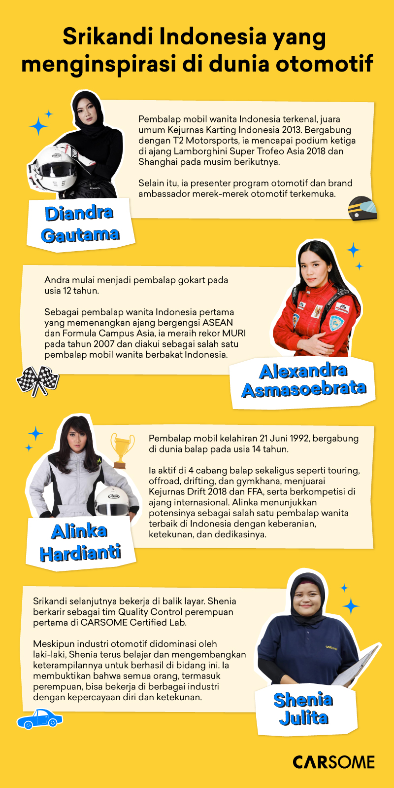 Srikandi Indonesia yang Menginspirasi di Dunia Otomotif - Carsome Indonesia